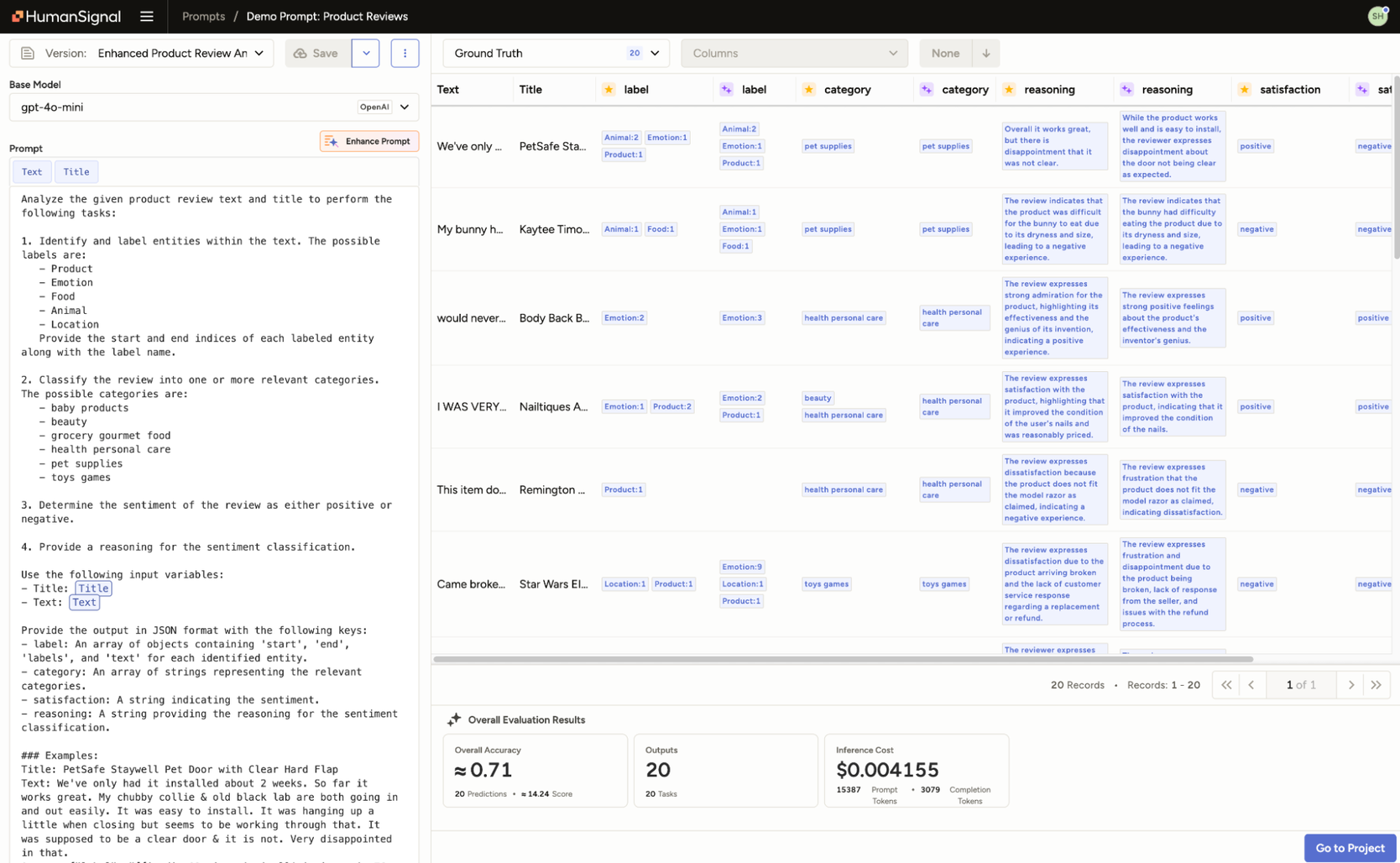 NLP Autolabeling with Label Studio Prompts | HumanSignal