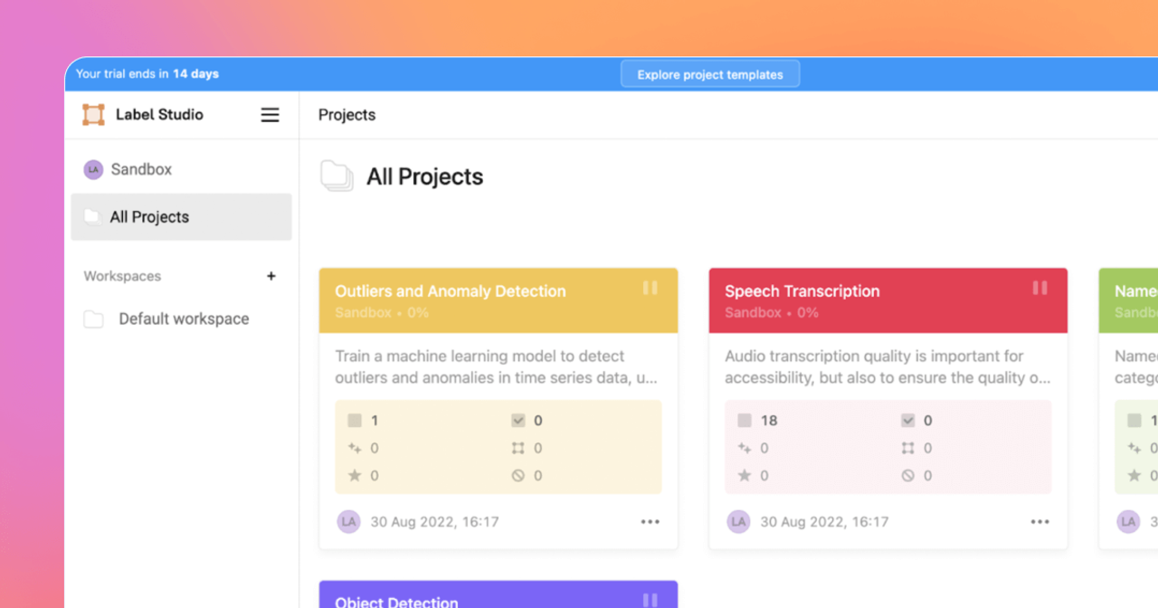 Try Label Studio Enterprise with new example projects and free trial ...