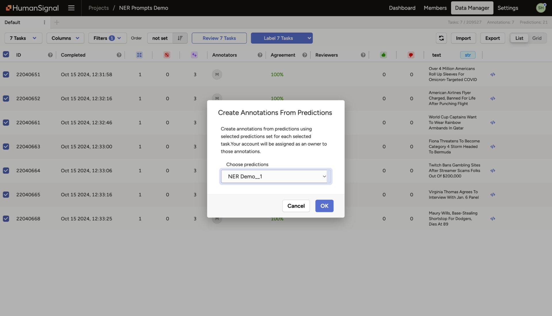 Accelerate Your Named Entity Recognition Tasks with LLM-Powered Pre-Annotations | HumanSignal