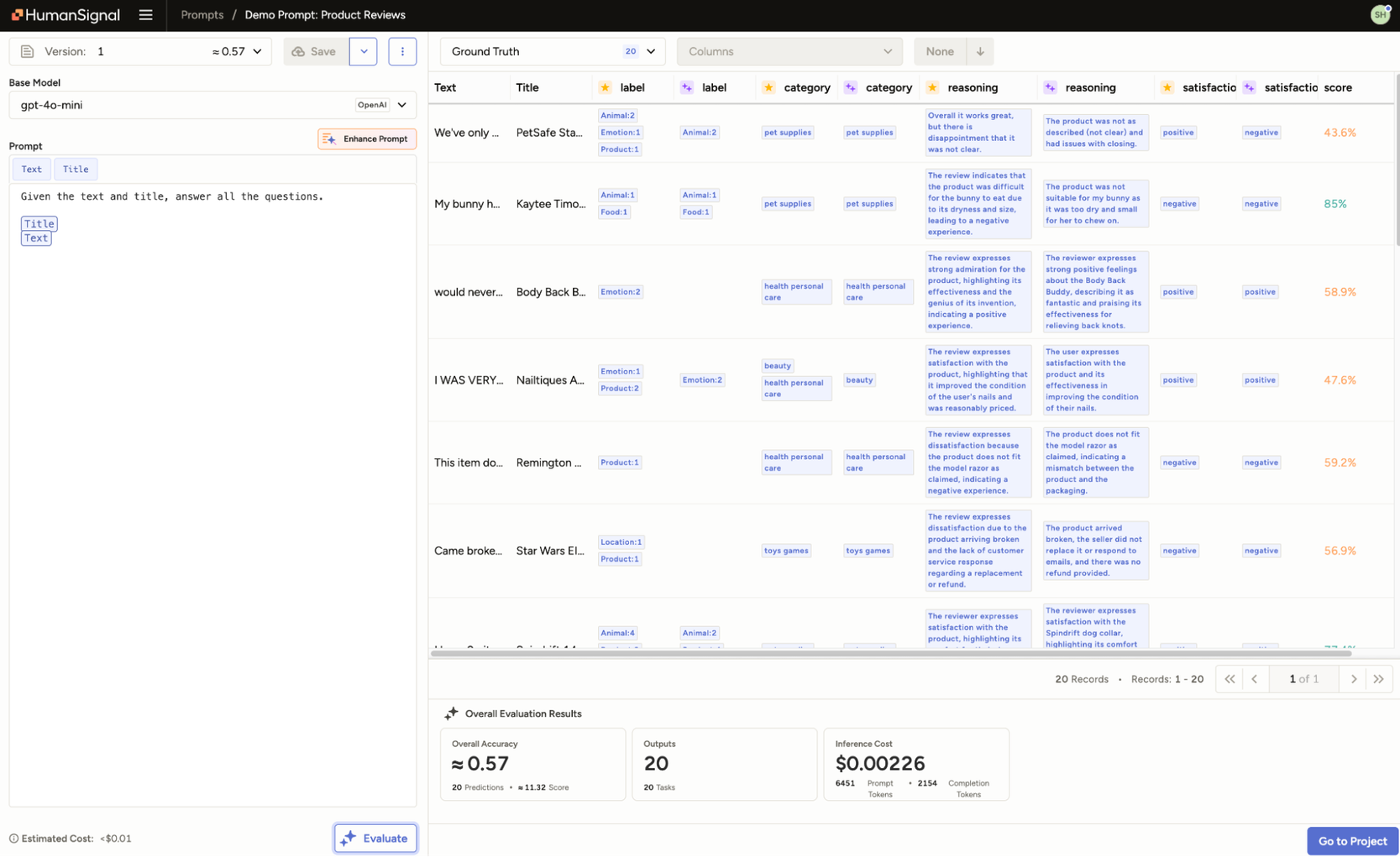 NLP Autolabeling with Label Studio Prompts | HumanSignal