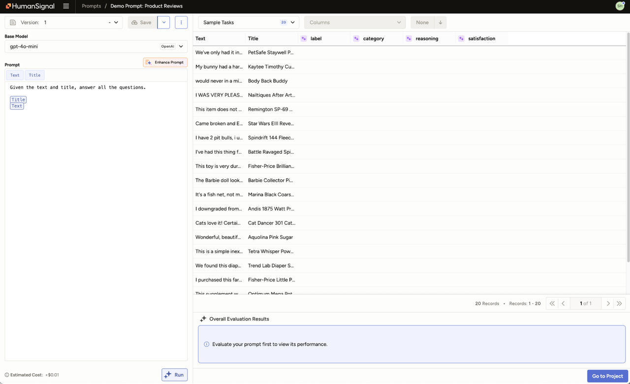 NLP Autolabeling with Label Studio Prompts | HumanSignal
