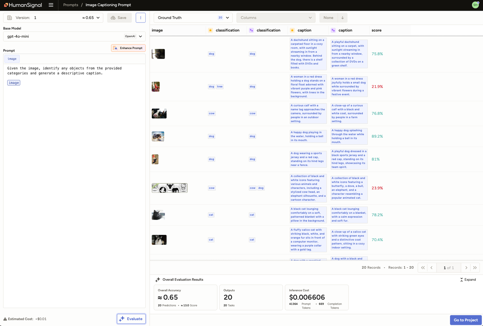 Pre-Label Image Captions with Label Studio Prompts | HumanSignal