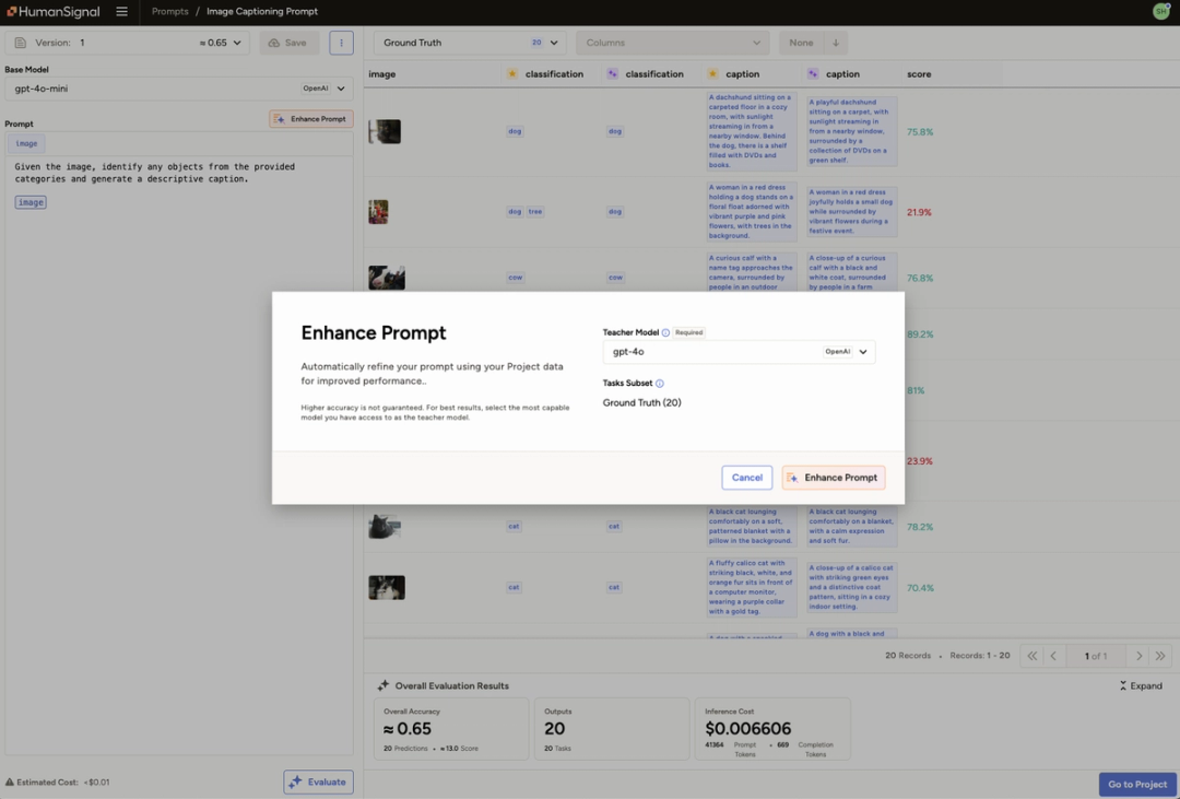 Pre-Label Image Captions with Label Studio Prompts | HumanSignal