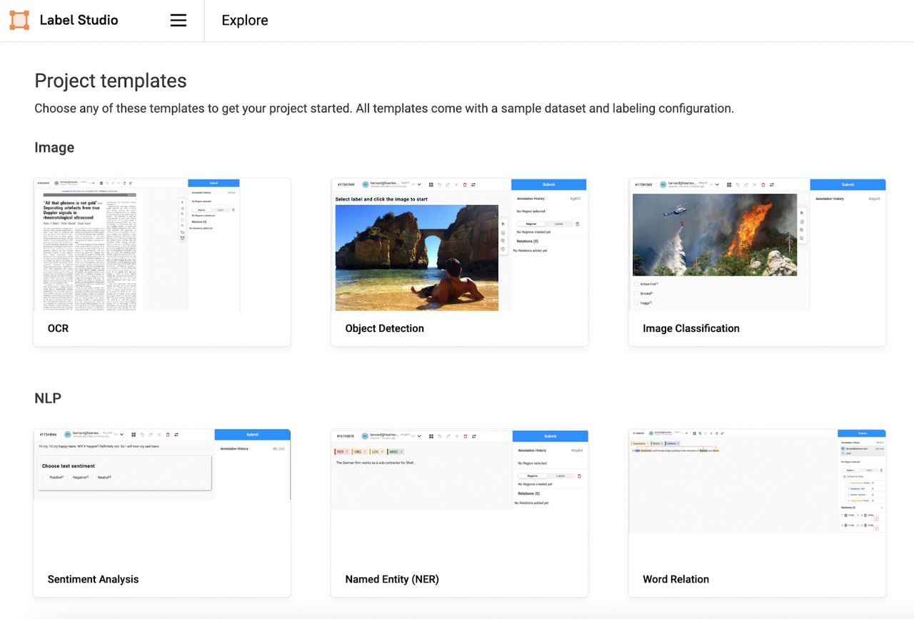 Try Label Studio Enterprise with new example projects and free trial | HumanSignal