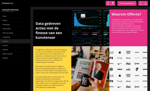 Verschillende offerte voorbeelden en sjablonen toegevoegd