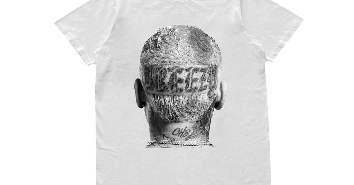 Chris Brown Breezy Album Cover Tee in White