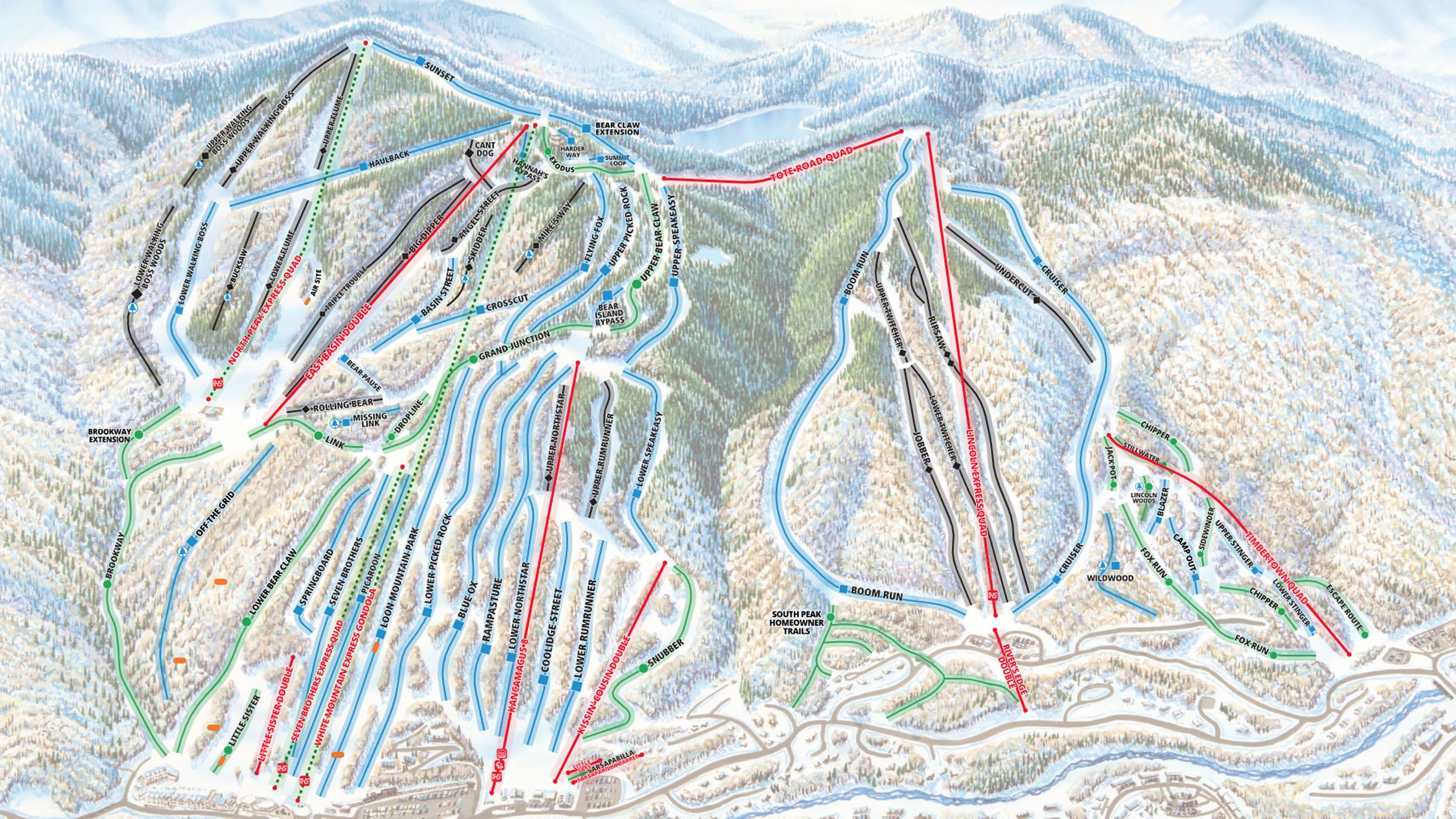 Mountain Maps Guide | Loon Mountain Resort