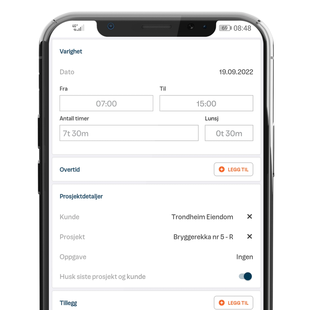 Timeregistrering app for håndverkere | Svenn