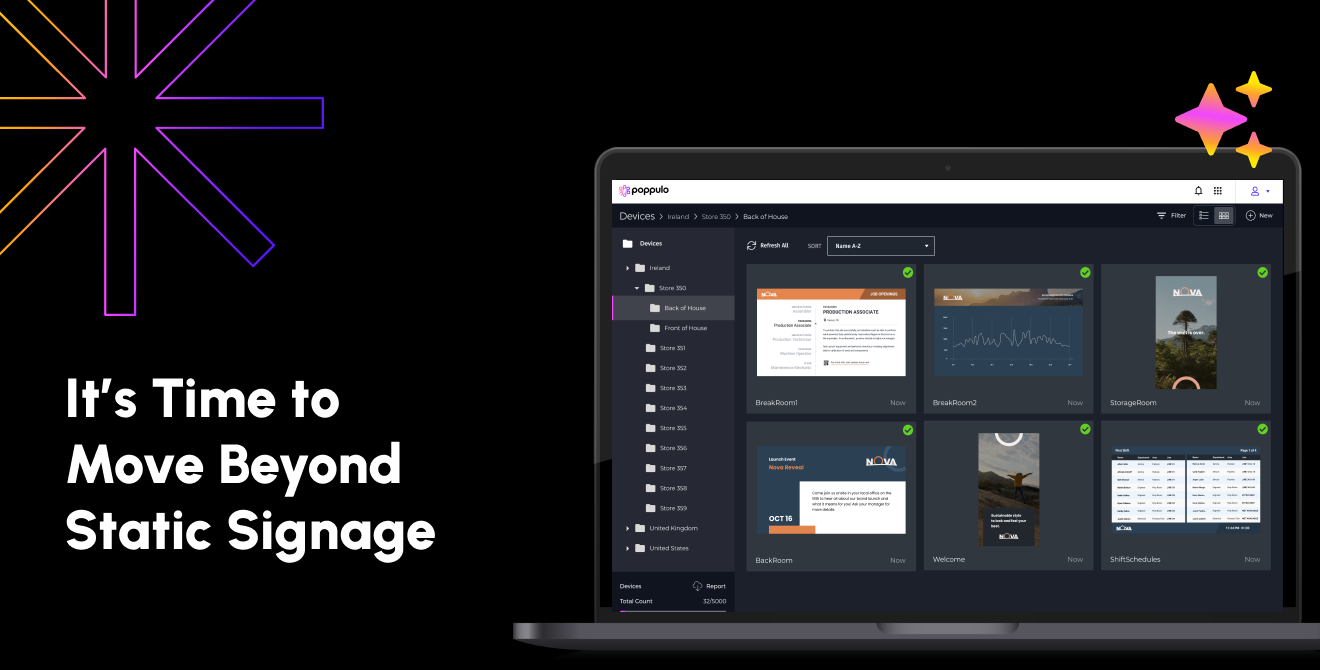 Dynamic Digital Signage: Meaning, Use Cases & Benefits | Poppulo