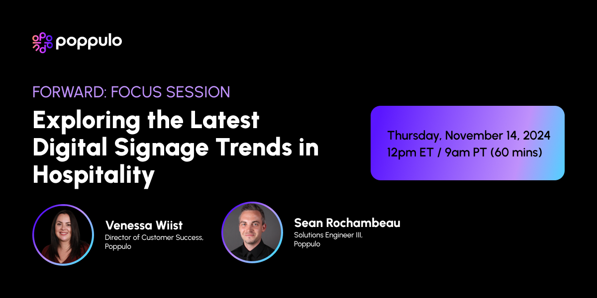 Webinar: Exploring the Latest Digital Signage Trends in Hospitality ...