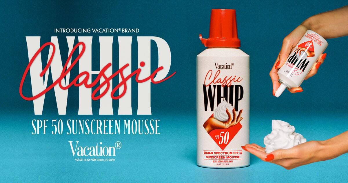 Vacation® Classic Whip | SPF 50 Sunscreen Mousse