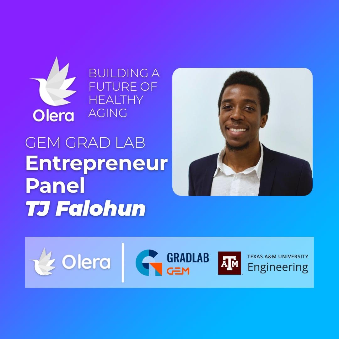 Olera CEO, TJ Falohun, Joins GEM Grad Lab Panel at Texas A&M University
