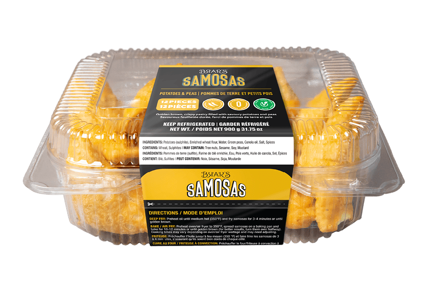 Potatoes & Peas Samosas (25 piece) | Brar's