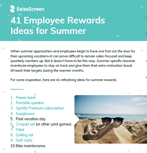 41 Summer Employee Rewards Ideas | Resources | SalesScreen