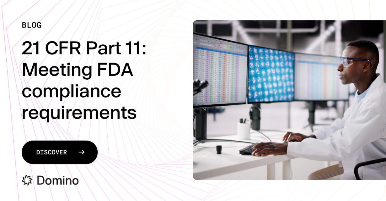 21 CFR Part 11: Meeting FDA compliance requirements | Domino Data Lab