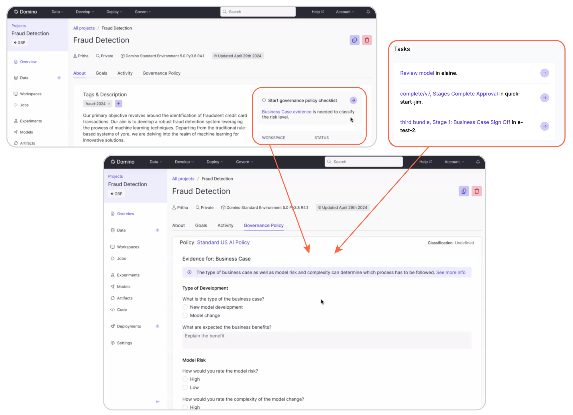 AI governance platform | Domino Data Lab