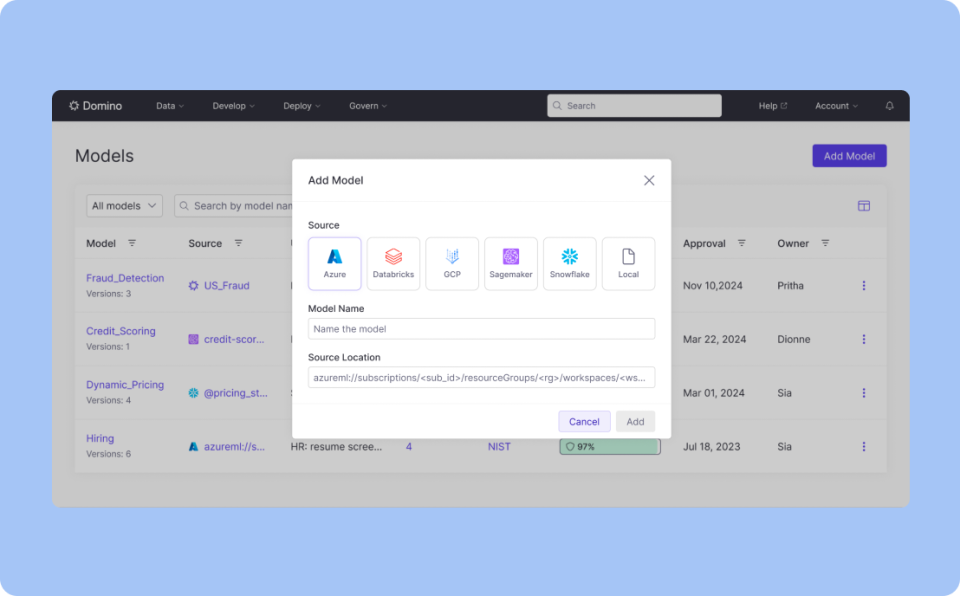 Domino Governance: Policies, Registry & Automated AI Documentation