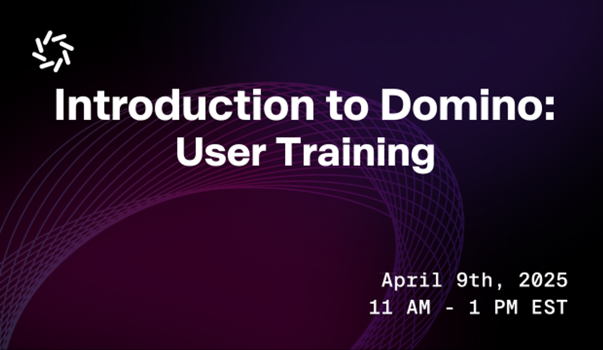 Introduction to Domino Data Lab: User Training April 2025