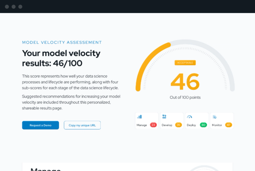 Model Velocity Data Science Lifecycle Assessment | Domino Data Lab
