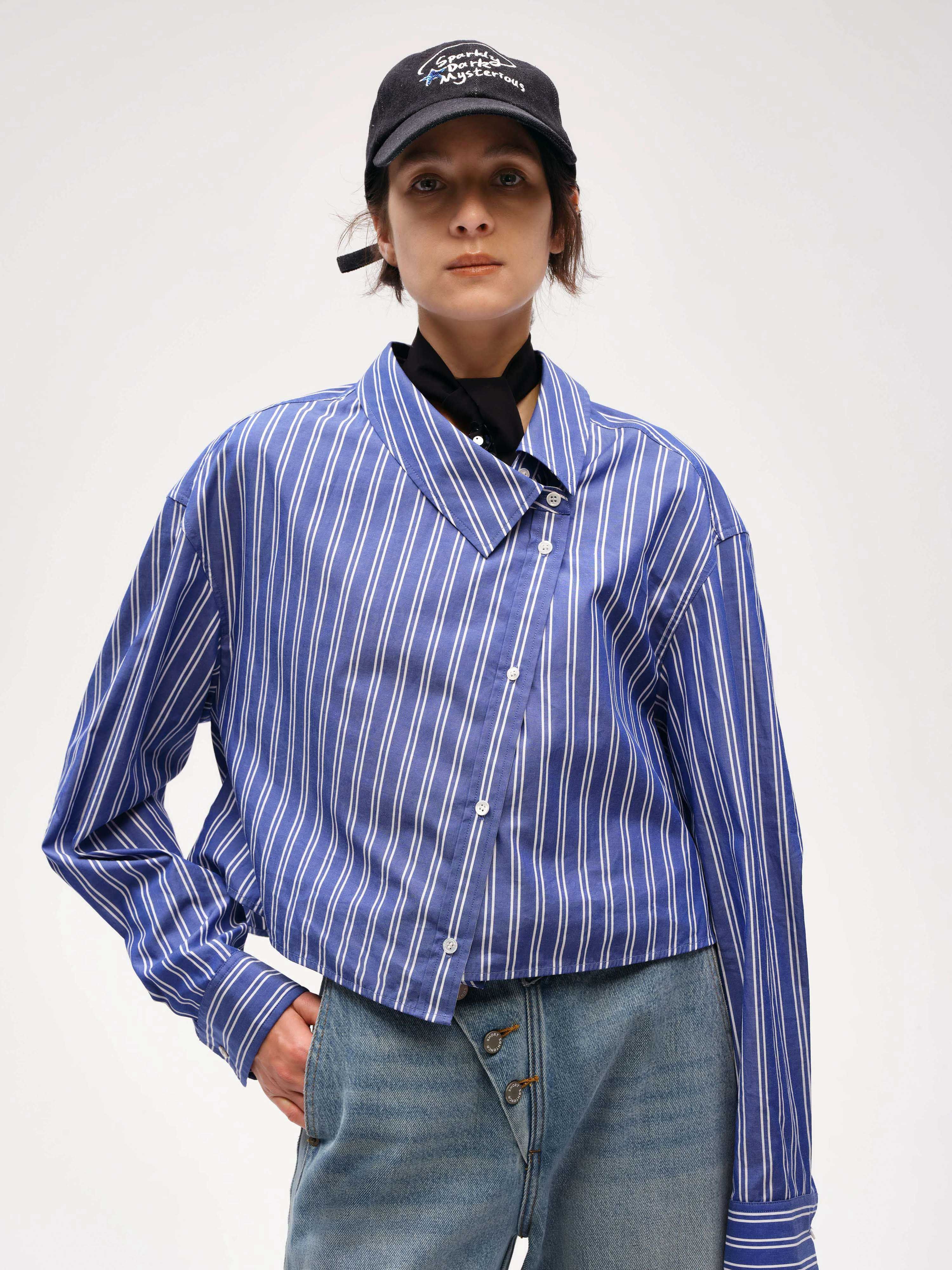 Slanted Striped Shirt | Short Sentence