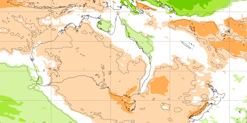 Week two rain compared to average
