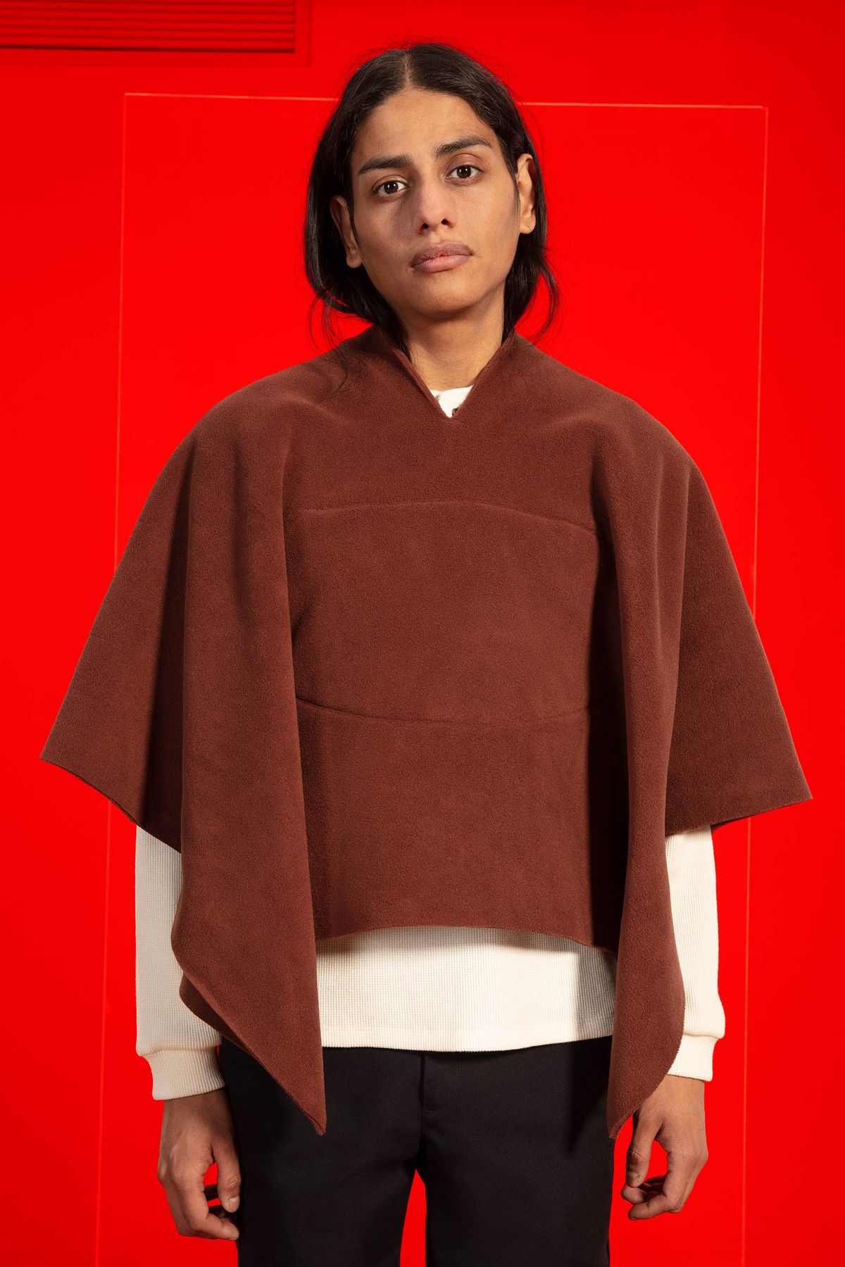 OUTLIER – Extrafleece Cropped Poncho