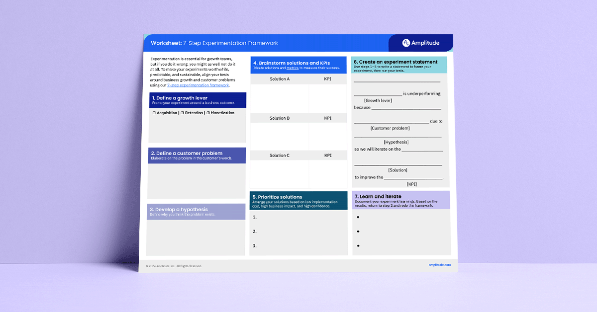 7-Step Experimentation Framework | Amplitude