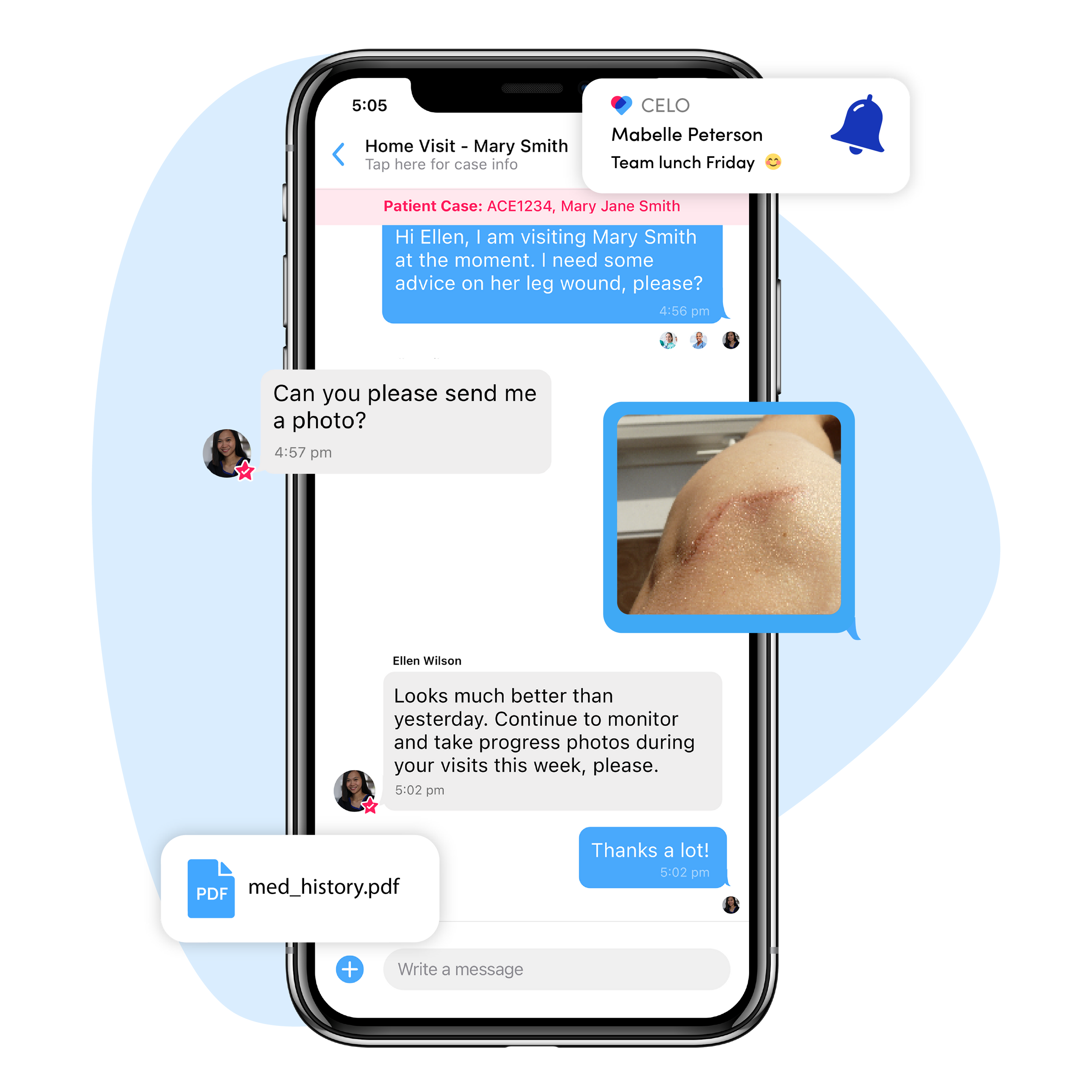 Features | Celo | Secure Messaging App for Healthcare Teams