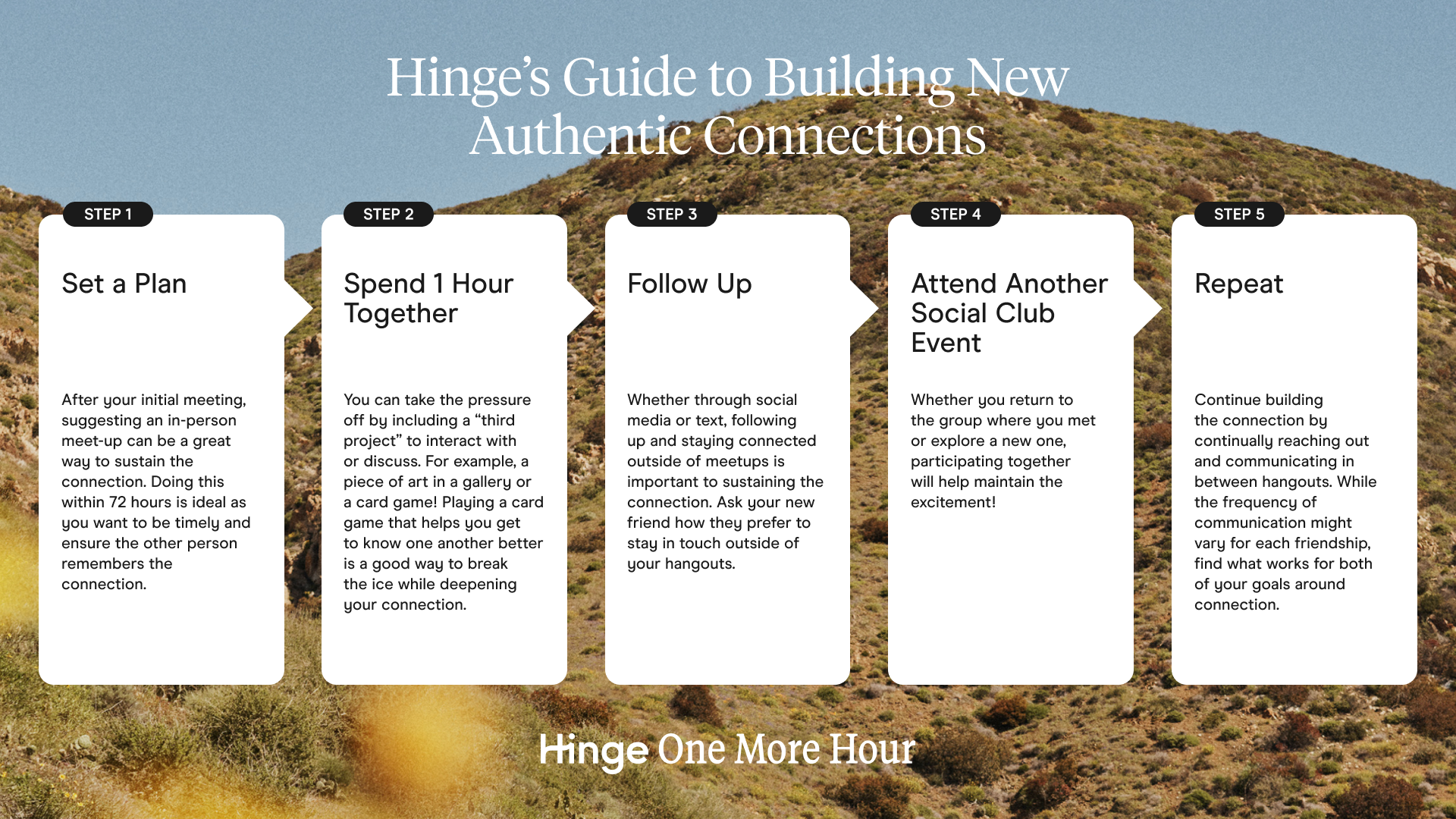 Hinge’s Guide to Building New Authentic Connections in 5 Steps | Hinge