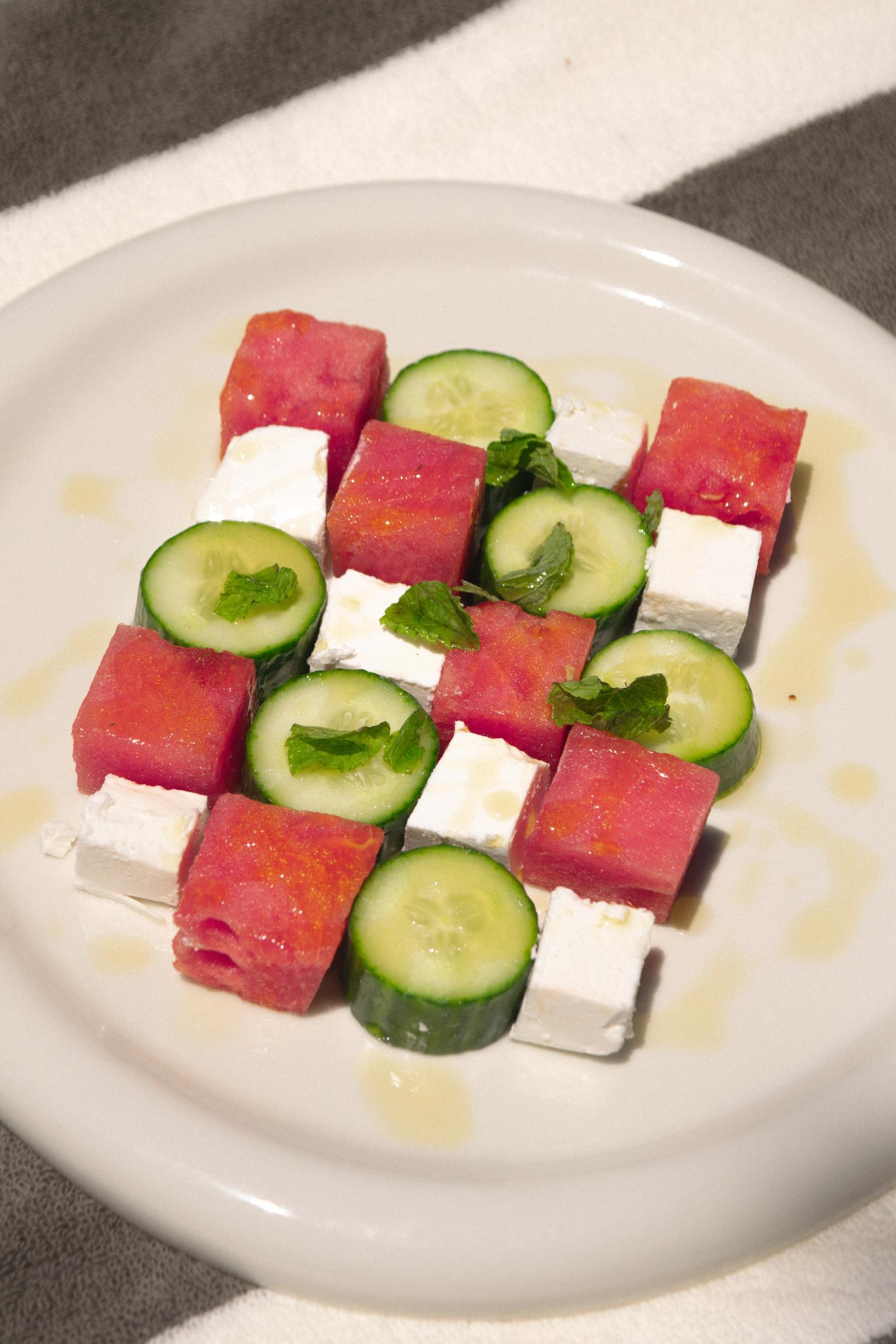 Watermelon & Feta Checkerboard