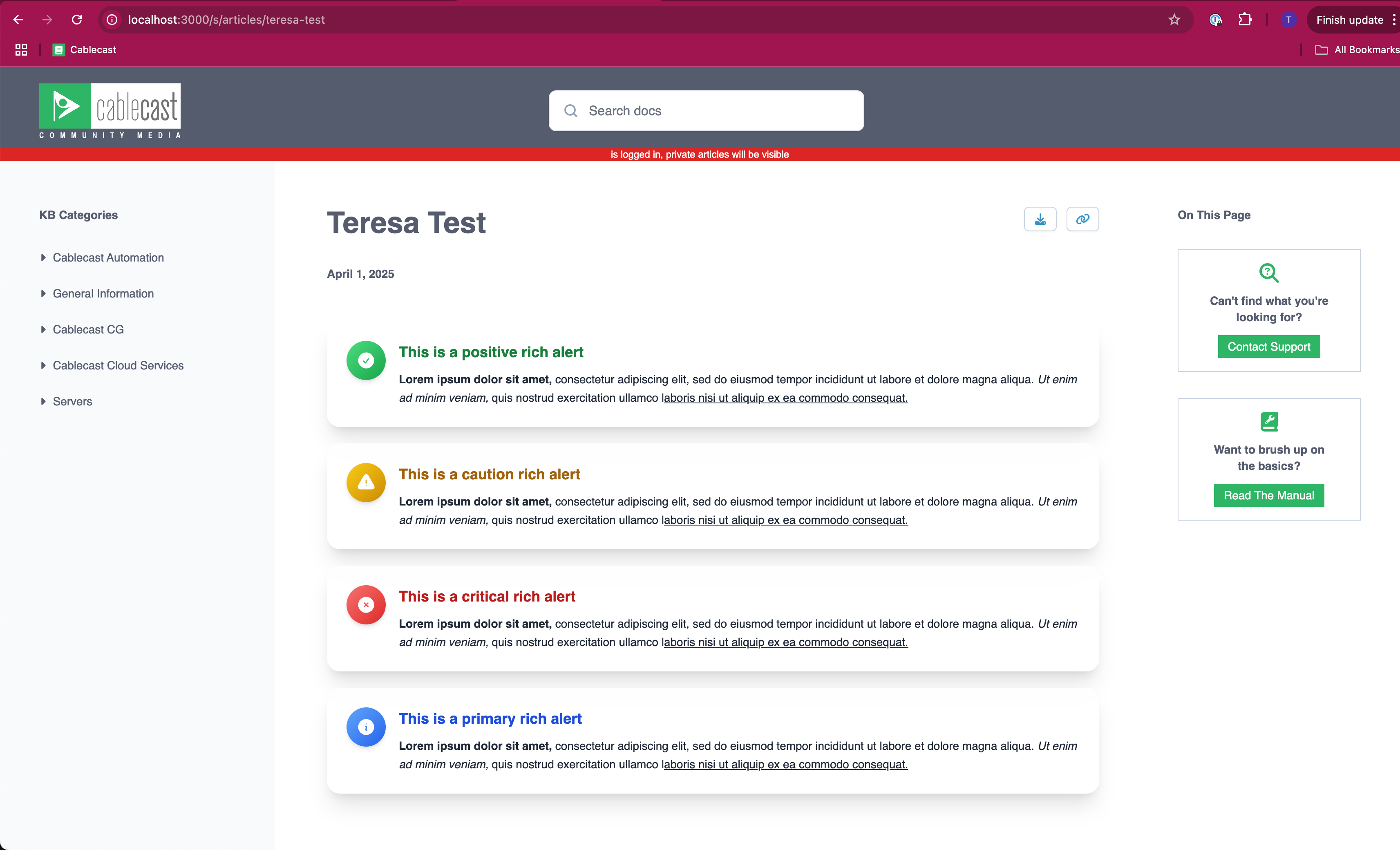 Cablecast Documentation