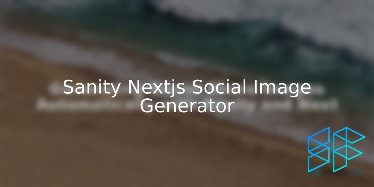 Sanity Nextjs Social Image Generator