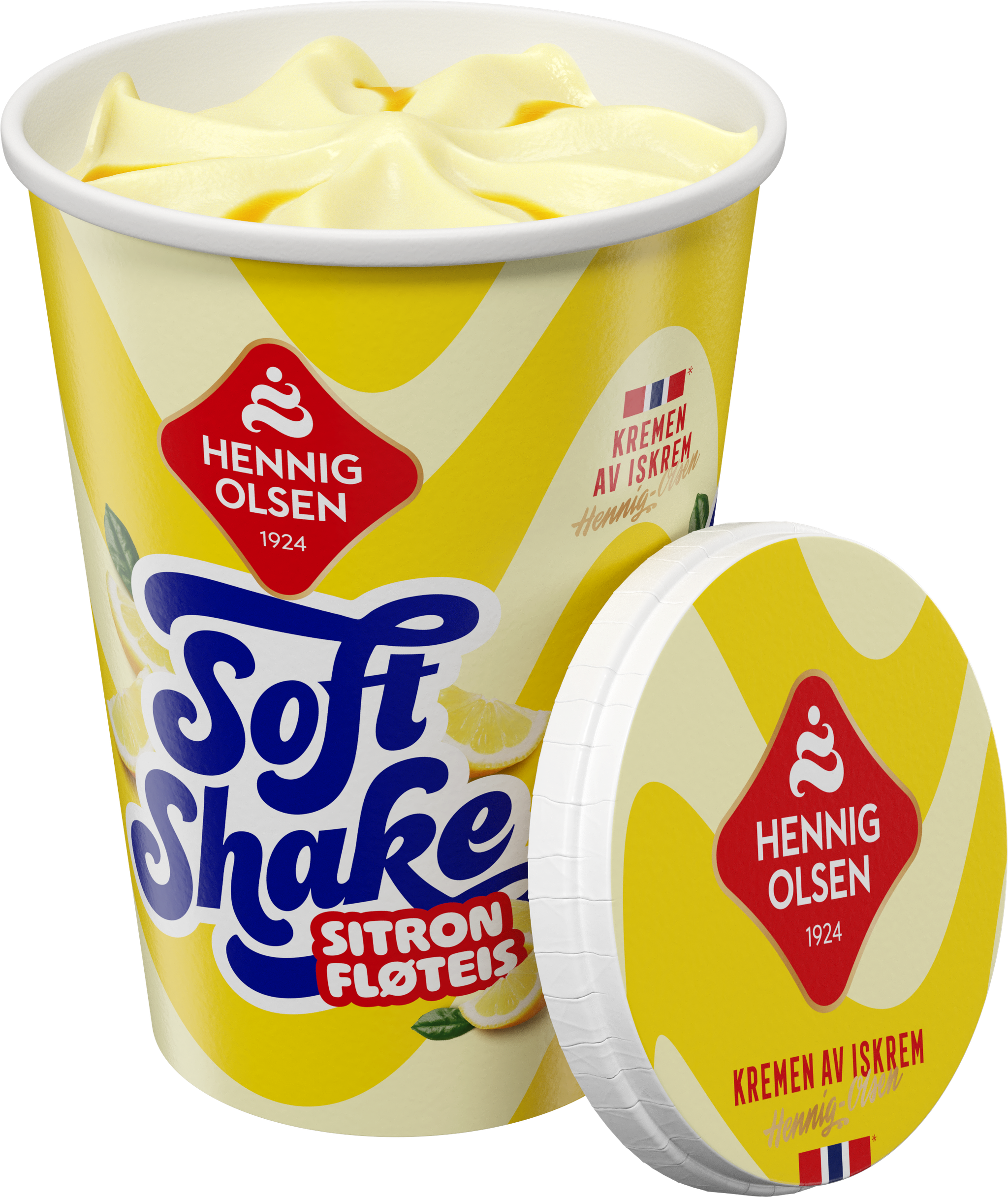 Soft Shake Sitron er en ekstra myk fløteis med sitronsaus igjennom hele ...