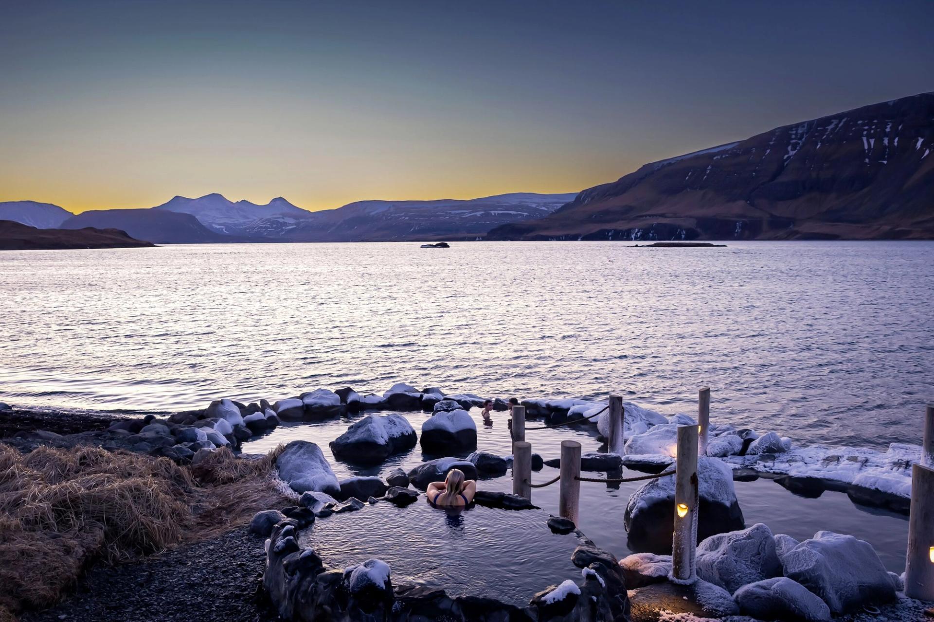 Hvammsvík: Authentic Hot Springs with a Fjord View near Reykjavík