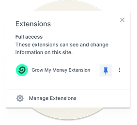 Browser extension | Grow My Money