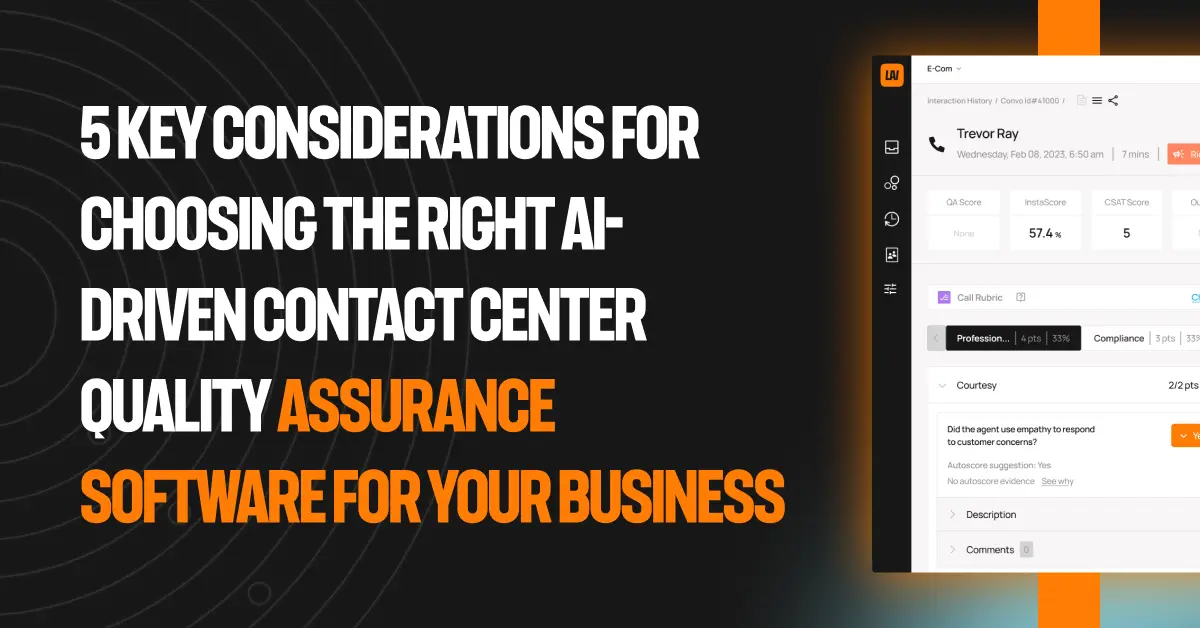 5 Key Considerations for Choosing the Right AI-Driven Contact Center ...