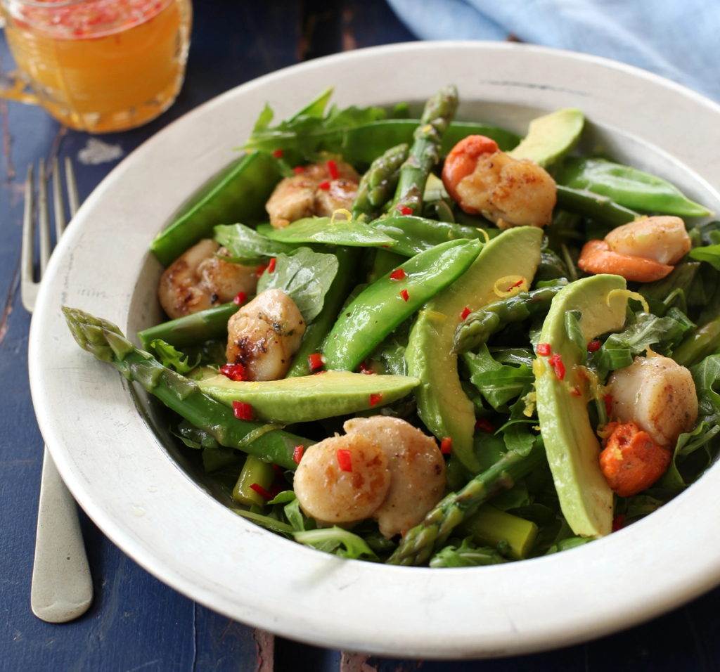 Asparagus, Snow Pea and Scallop Salad — Annabel Langbein – Recipes