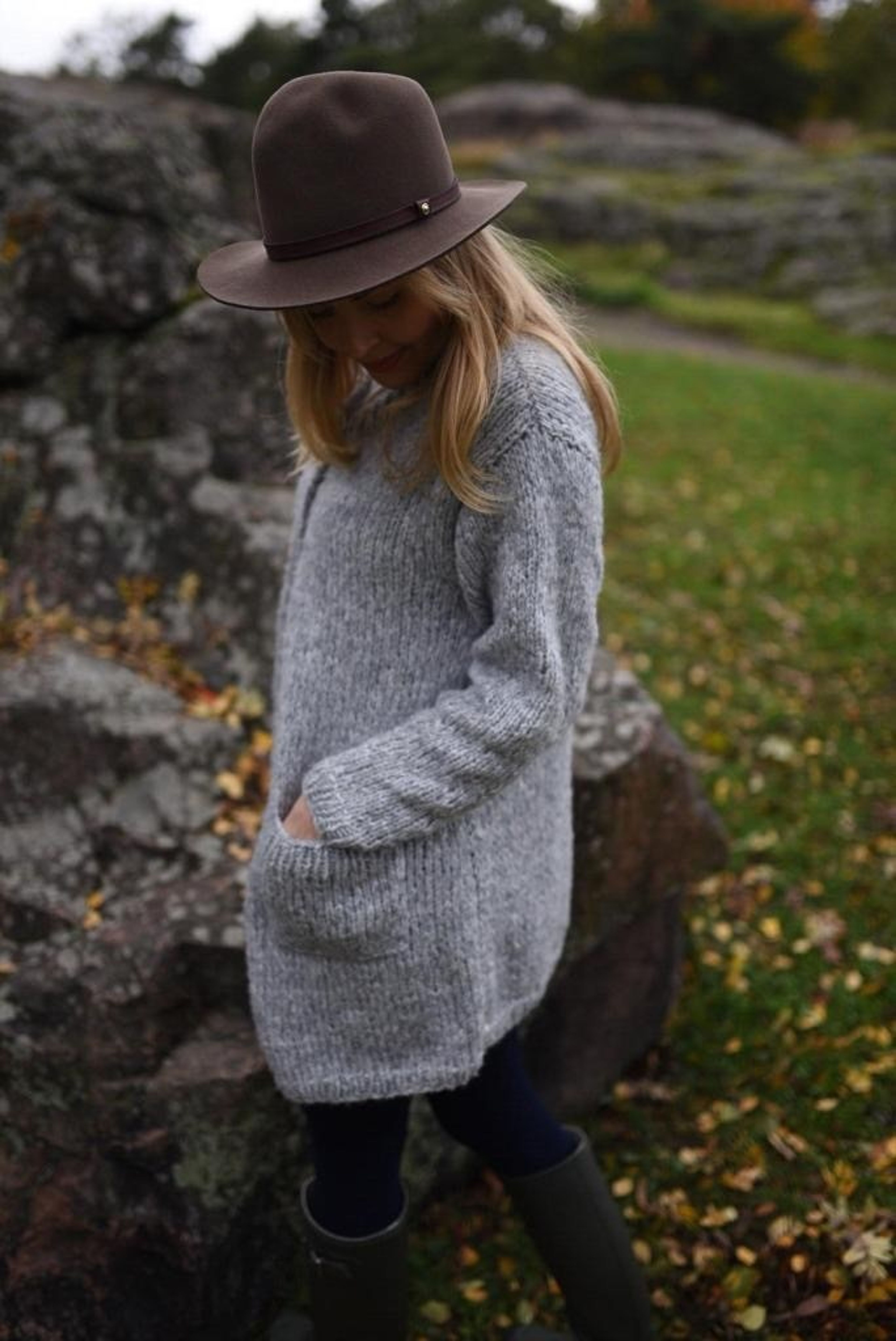 Lumi-neuletakki Novita Halla