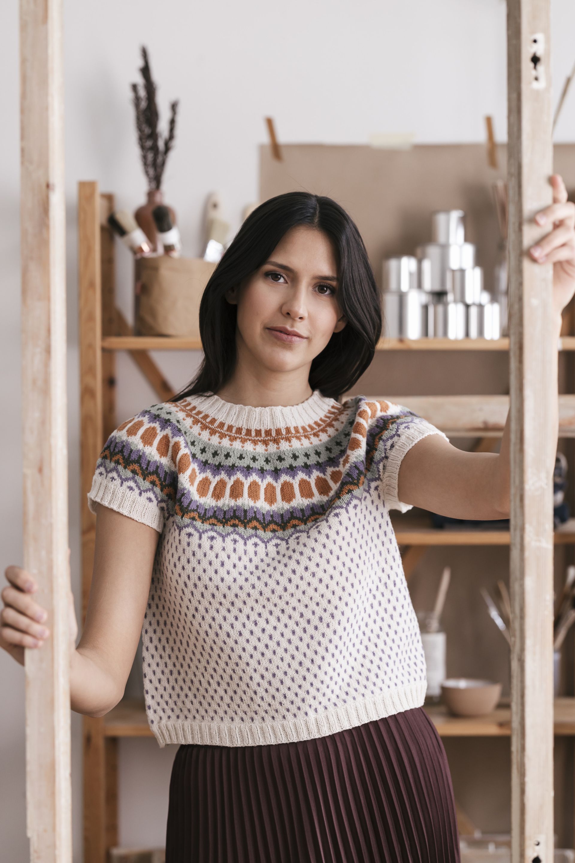 Novita Merino 4PLY: Louna Round-yoke top