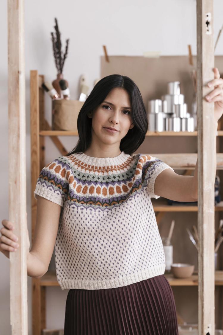 Novita Merino 4PLY: Louna Round-yoke top