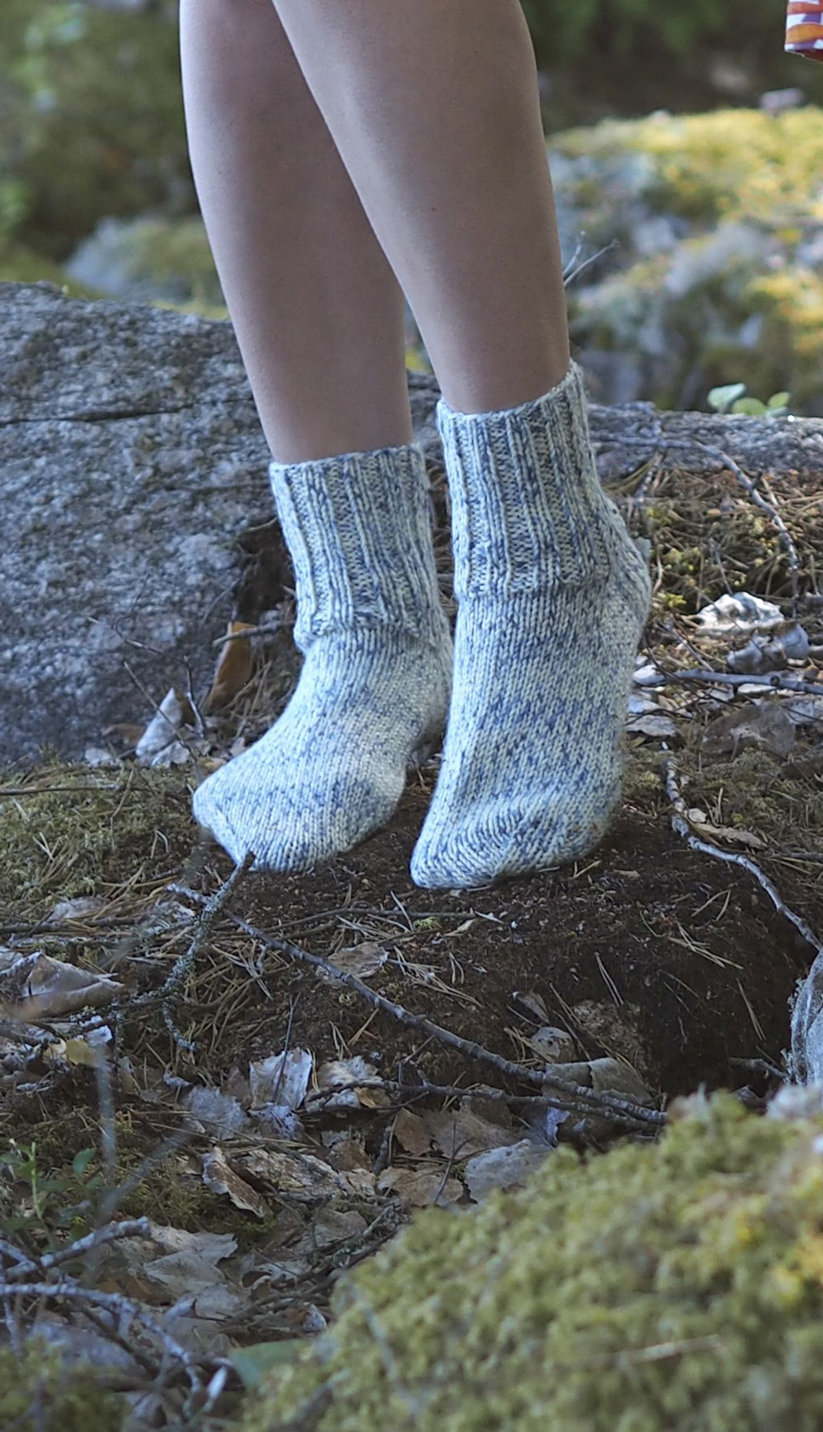 Stickade sockor Novita 7 Veljestä Napapiiri