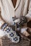 Novita Icelandic Wool: Lumikide (Snow Crystal) mittens