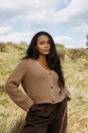 Novita 7 Veljestä Nature: Lumi-knitted cardigan