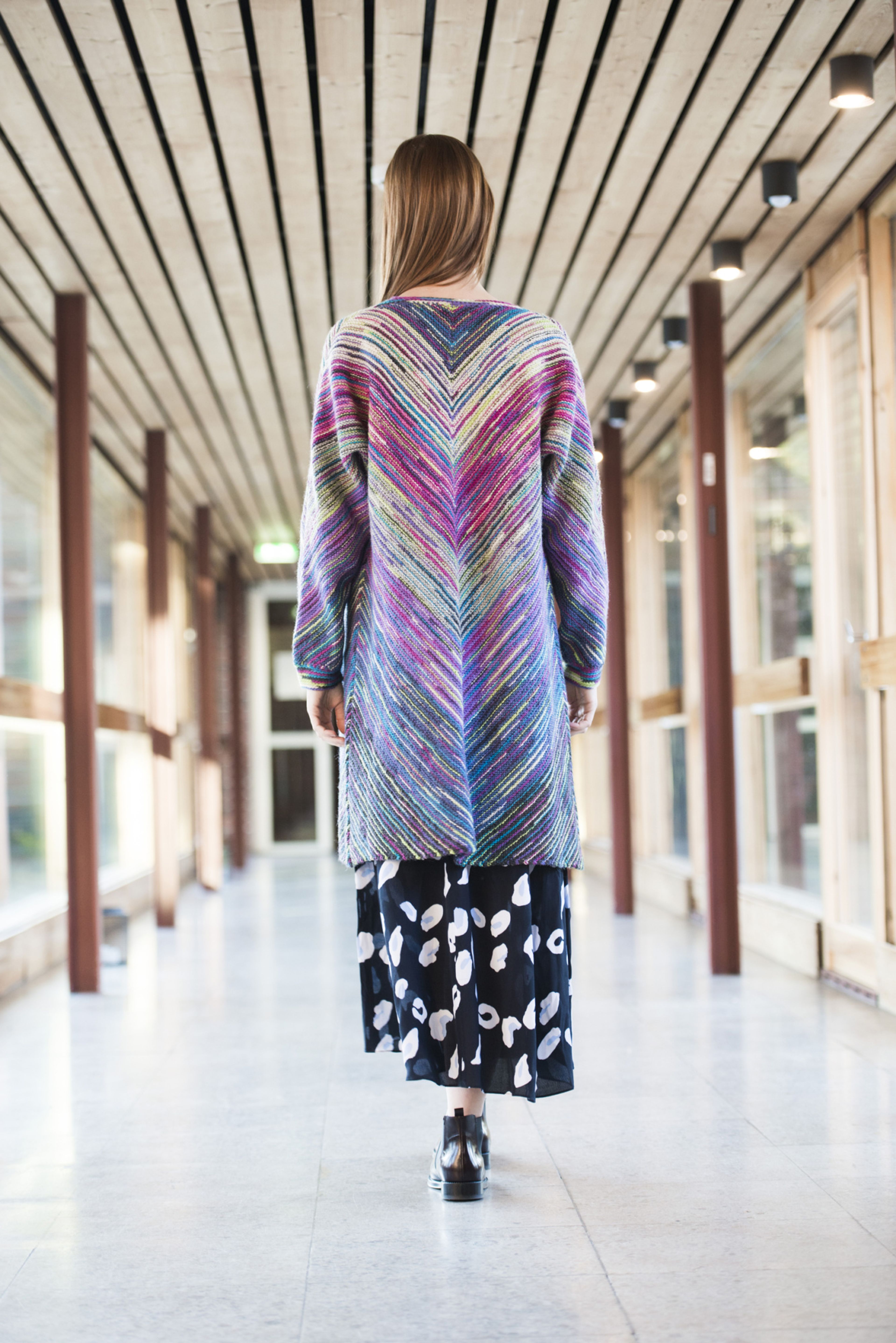Women's Cardigan with Slanted Striping Novita Nalle and Nalle Taika