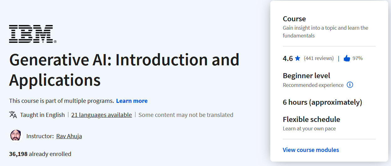 Coursera Ibm Generative Ai Introduction And Applications Forge