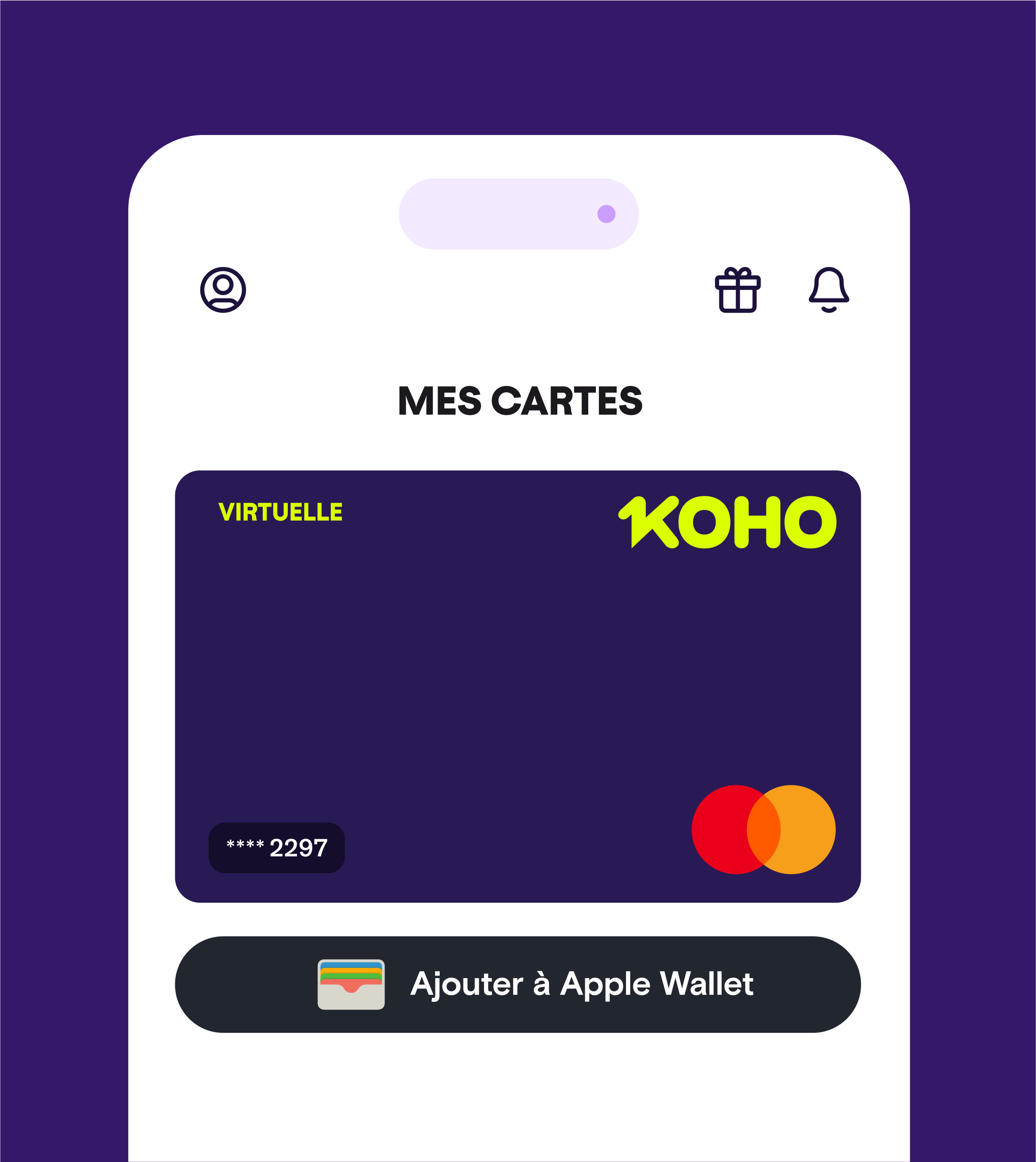 Approbation garantie pour une carte Mastercard virtuelle