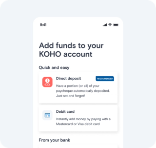 KOHO Essential - Earn 1% Cash Back On 3 Spending Categories