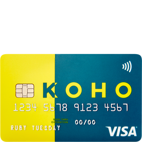 KOHO | Visa prépayée rechargeable | Zéro frais et remise en argent ...