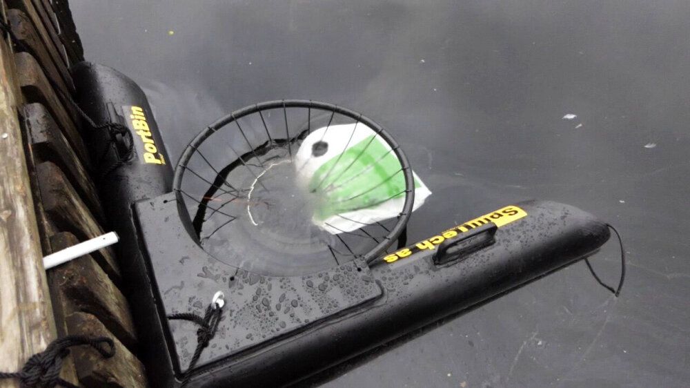 SpillTech PortBin for floating waste collection at ports