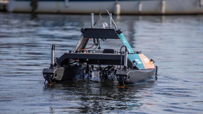 The autonomous aquatic Cleaning Drone cleans up harmful plastic waste ...